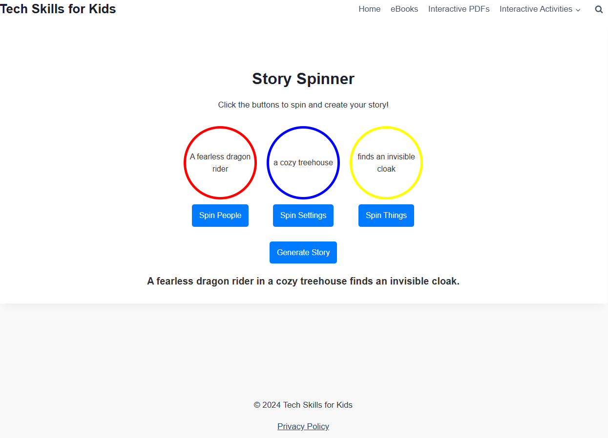 Story Spinner - Tech Skills for Kids